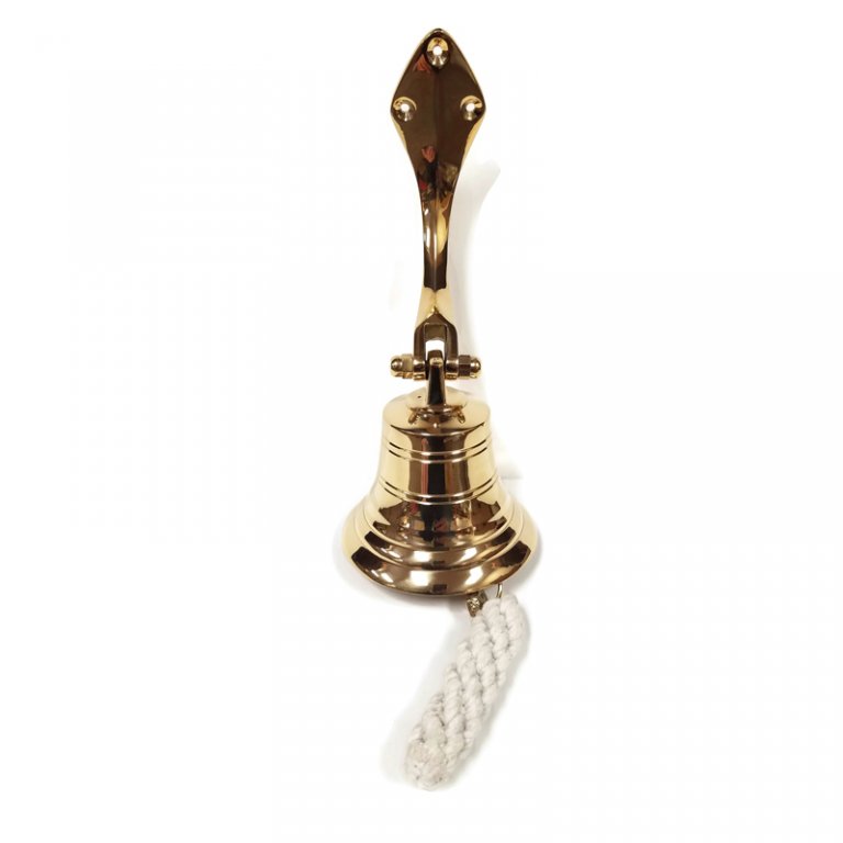 Brass Ship Bell with Rope Handle | Nautical Style