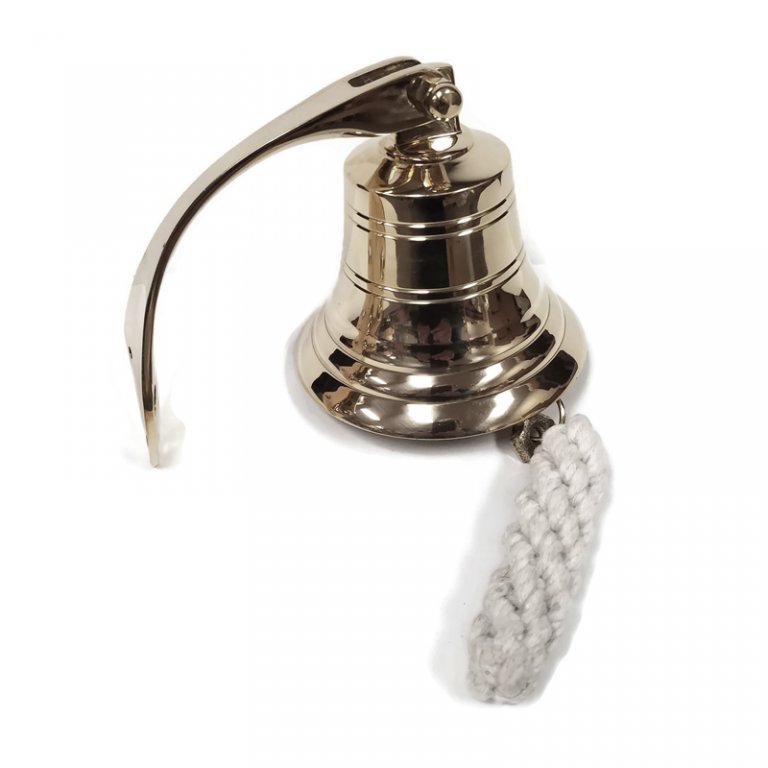 Brass Ship Bell with Rope Handle | Nautical Style