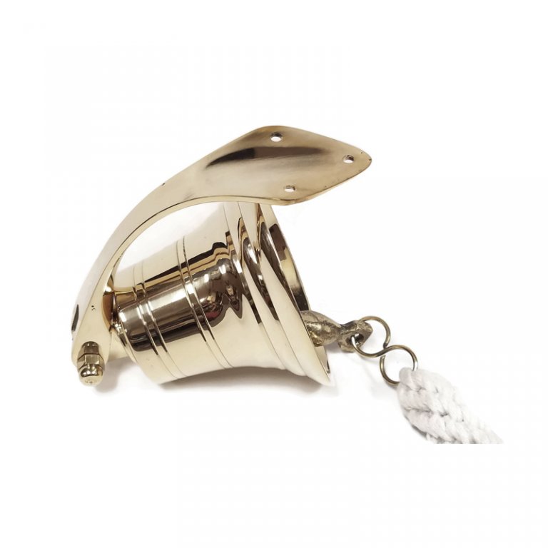 Brass Ship Bell with Rope Handle | Nautical Style