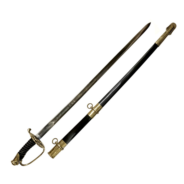 33" C.S. Shelby Cavalry Officer's Sword and Scabbard- Antique ...